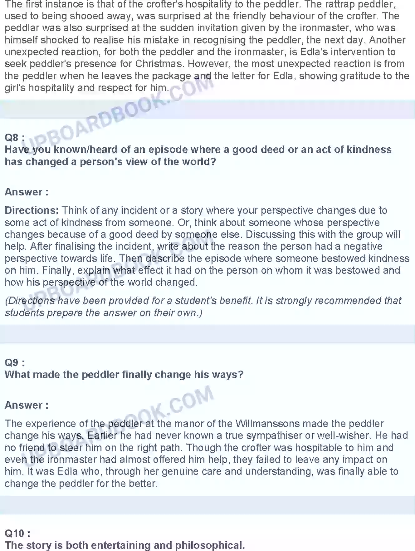 UP Board class 12 English 4. The Rattrap Solution PDF - UPBoardBook