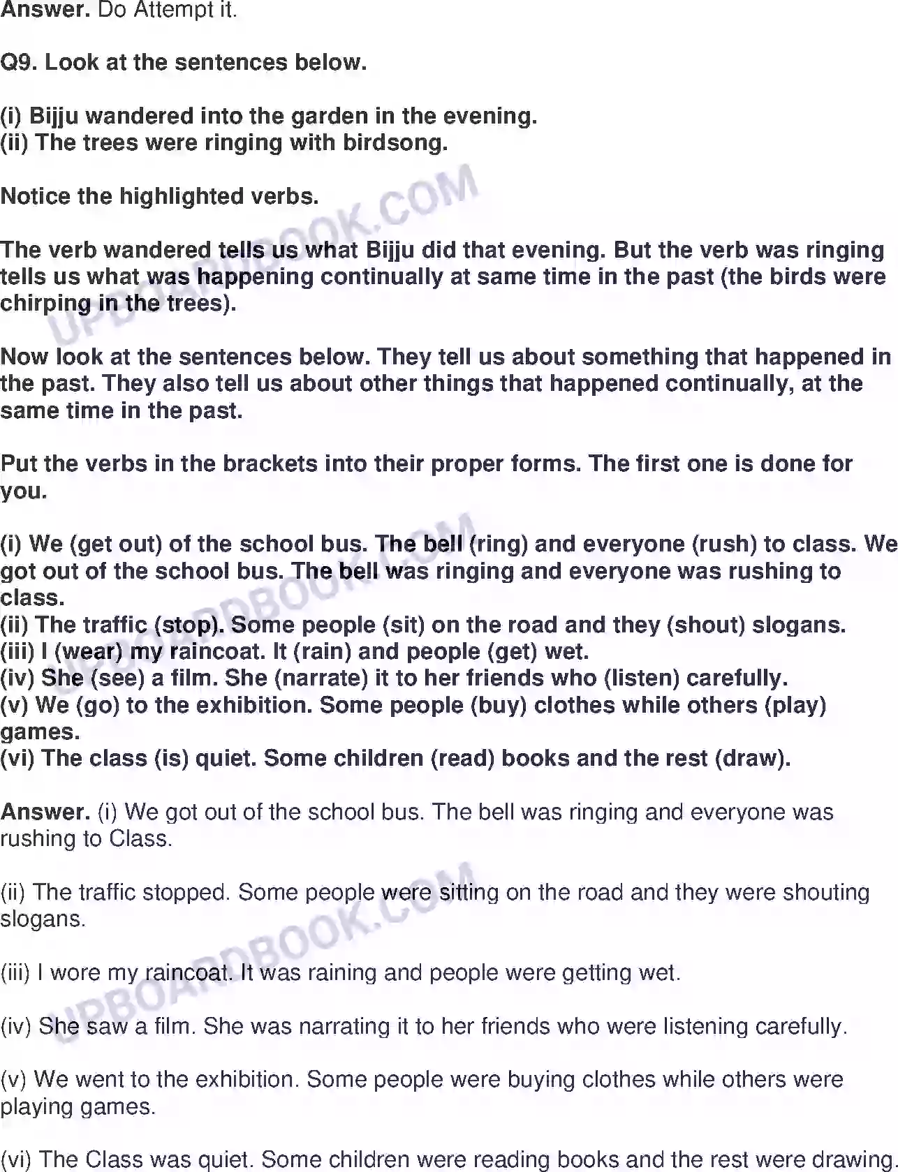 UP Board class 8 English 8. A Short Monsoon Diary Solution PDF ...